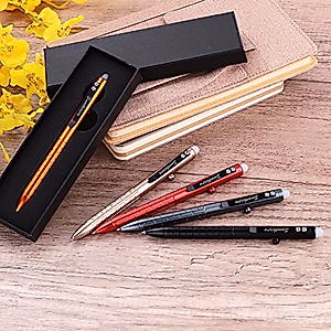 SMOOTHERPRO Erasable Bolt Action Pen Compatible with Pilot FriXion Refill Stainless Steel Pocket Clip Refillable Retractable Pen for Office School Calligraphy Practice Black (SAF150)