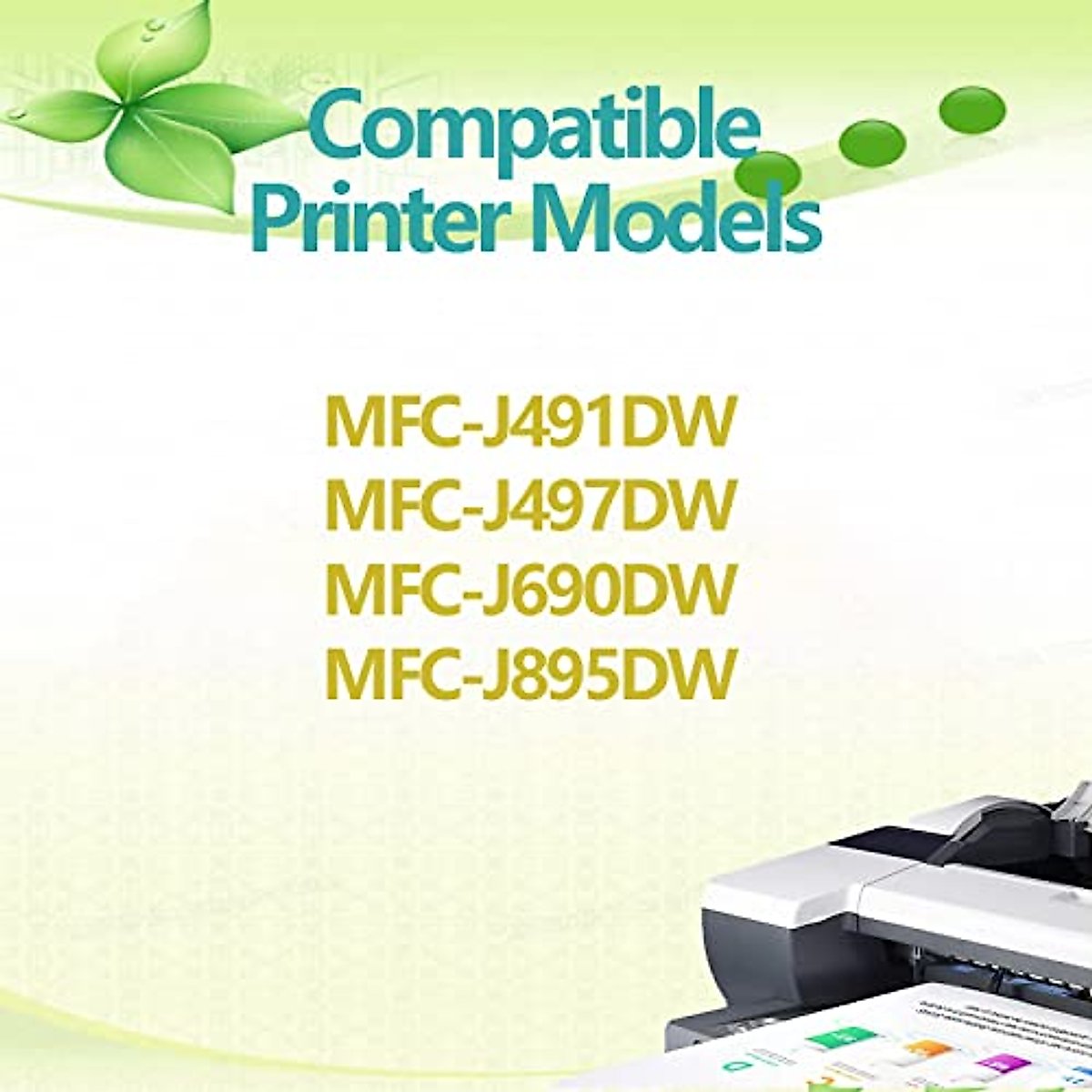 3013XL Compatible Ink Cartridge Replacement for Brother MFC-J491DW MFC-J497DW MFC-J690DW MFC-J895DW Printer Set*4
