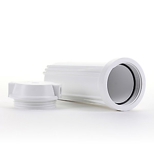 Hydronix HF2-10WHWH14, 10" White Housing with White Flat Cap For RO & Filtration Systems, 1/4" Ports