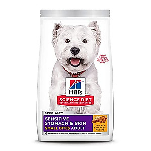 Hill's Science Diet Adult Sensitive Stomach and Skin, Small Bites Dry Dog Food, Chicken & Barley Recipe, 4 lb. Bag