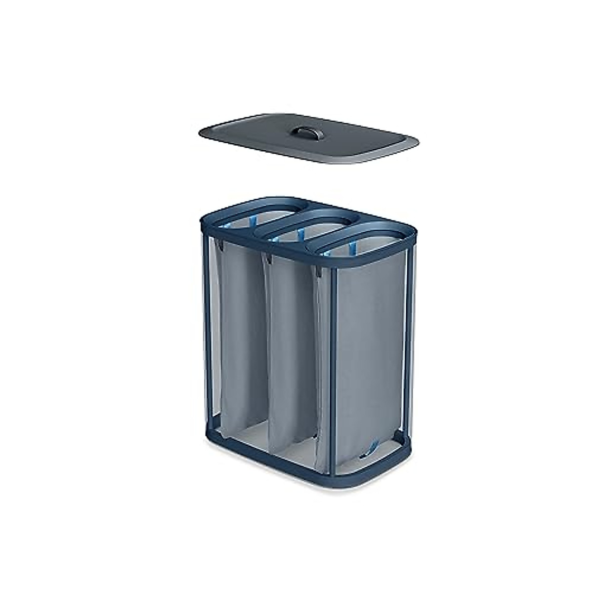 Joseph Joseph Tota Trio 90-liter Laundry Hamper Separation Basket with Lid and Removable Bags - Black