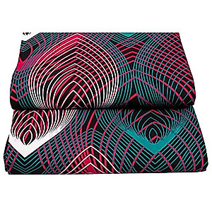 African Fabric 100% Cotton Kente Cloth by The Yard 6 Yards African American Ankara Print Wax Fabric 1451