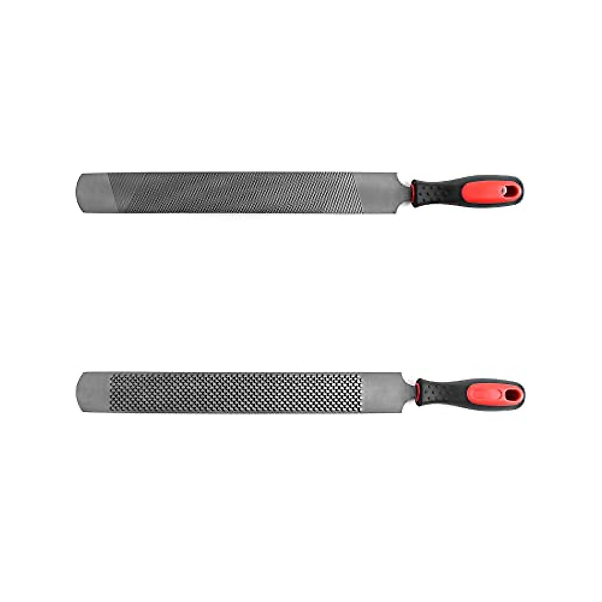 QWORK 14" Farrier Rasp File Double-Sided Hoof File, Farrier Hoof Rasp with Rubber Handle, Goat Rasp Pig Hoof File, Horse Equine Rasp Hoof, Horse Hooves and Pig Hooves, Improved Precision Edges