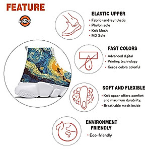 Hetios Womens Painted Socks Shoes Mens Sneakers Graffiti Casual Shoes Tennis Running Shoes