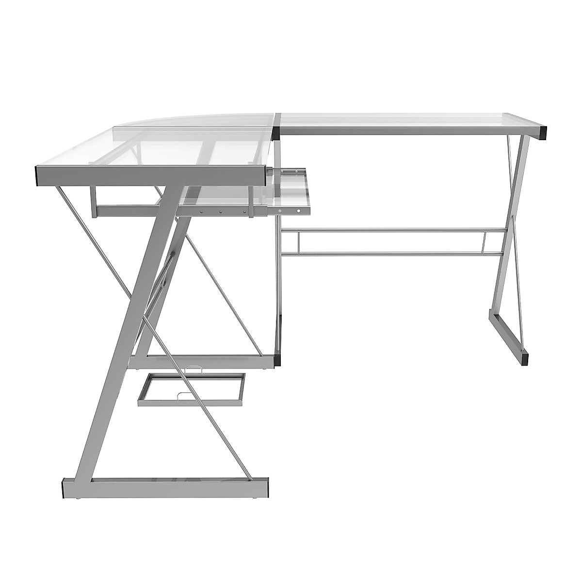 Ryan Rove Computer Desk, Silver