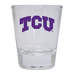 R and R Imports TCU Round Shot Glass 4-Pack Officially Licensed Collegiate Product