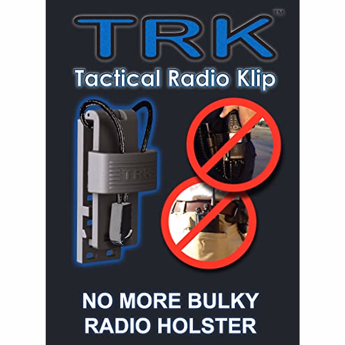 Tactical Radio Klip | Law Enforcement and First Responder Tools | Universal Design fits Motorola, Kenwood, Midland Radios and More
