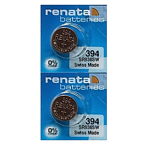 Renata 394 SR936SW Batteries - 1.55V Silver Oxide 394 Watch Battery (2 Count)