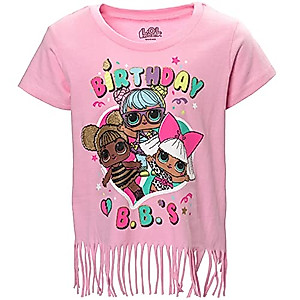 L.O.L. Surprise! Diva Bon Bon Queen Bee Birthday Little Girls T-Shirt Pink 6-6X