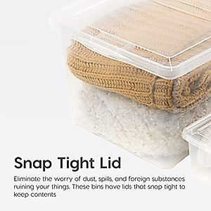 IRIS USA 15 Qt Clear Storage Box, BPA-Free Plastic Stackable Bin with Lid, 4 Pack, Containers to Organize Shoes and Closet Shelves, Classroom Organization Teacher Tools, Game Storage