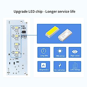 MAHUIBIN Update W10515058 W10515057 Compatible with Whirlpool Kenmore Maytag Freezer/Refrigerator led Light Replacement,Bulb Replace WPW10515058*1+WPW10515057*2,3pcs in one,no-Include Plastic Cover