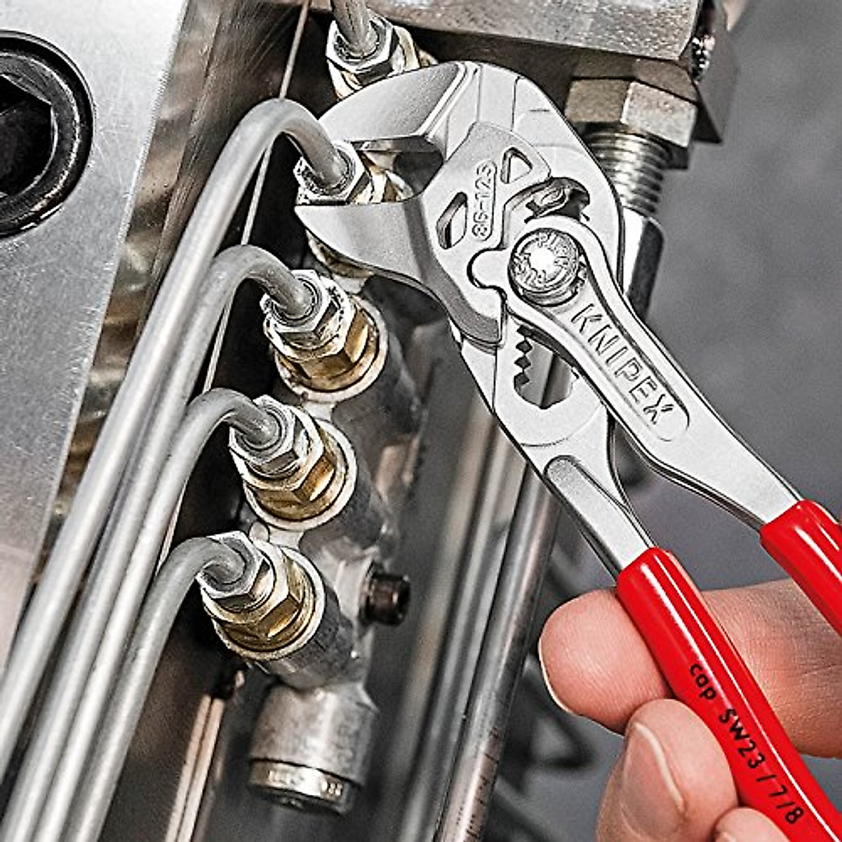 KNIPEX Tools 86 03 125, 5-Inch Mini Pliers Wrench