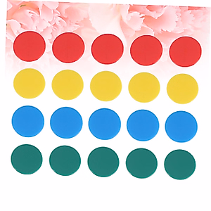 Gogogmee 100Pcs Colored Round Game Chips Acrylic Counting Chips for Bingo Board Games and Party Supplies