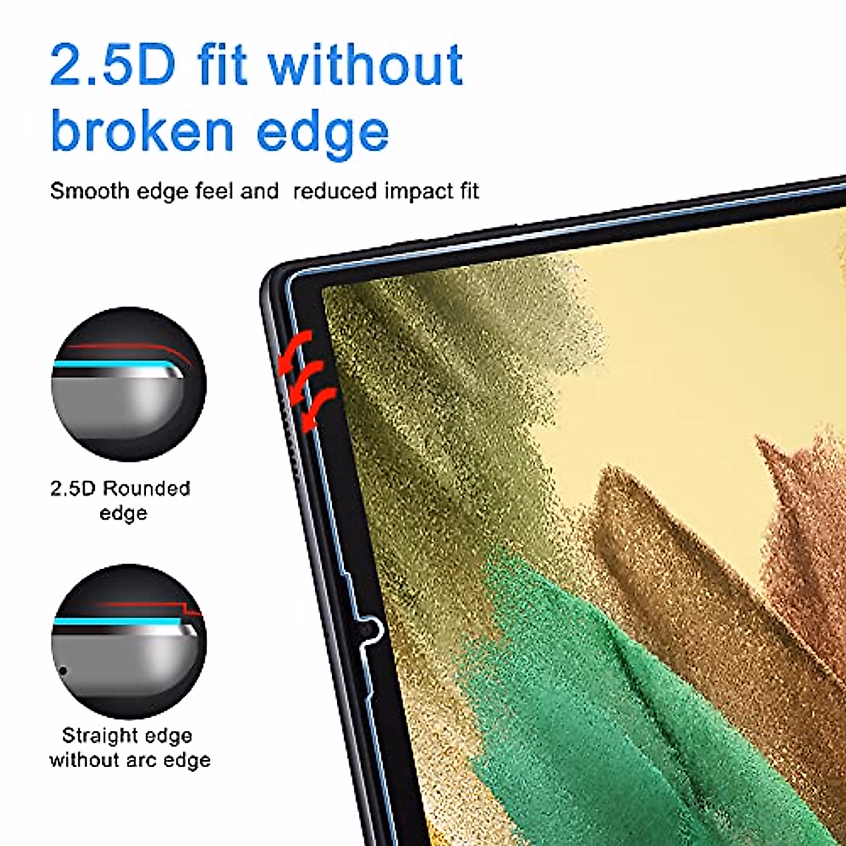 PULEN (2-Packs) for Samsung Galaxy Tab A7 Lite/Tab A7 Lite Kids Edition Screen Protector,HD Clear 9H Hardness Tempered Glass (8.7 Inch)