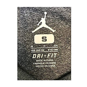 Nike Air Jordan Boys Jumpman Dri-Fit T-Shirt (Medium, Carbon Heather)