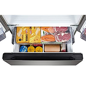 Hamilton Beach HBFR1504 Full Size Counter Depth Refrigerator with Two Freezer Drawers, 17.9 cu ft, Stainless