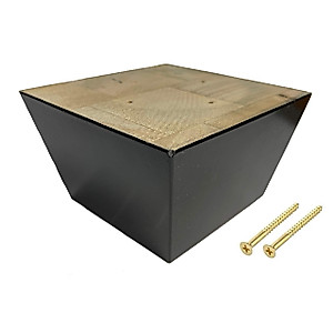 ComfortStyle Furniture Legs, Sofa Couch and Chair 3" Tall x 5" Extra Wide Wood Feet Replacement, Set of 4 Feet, Heavy Duty, Dark Espresso Finish