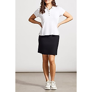 Tribal Women's Pull On Flatten It Tummy Control Skort with Century Stretch, Black, 10