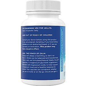 Natural Vitality Calm, Magnesium Glycinate Supports Bone, Muscle, Heart, & Nerve Health, Non-GMO, Vegan, Gluten Free 180ct