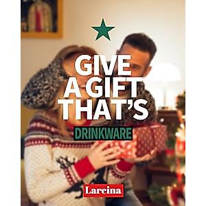 Lareina Porcelain Cappuccino Cups with Saucers, Spoons and Cup Stand - 7 Ounce Ceramic Coffee Cups for Americano, Latte, Cafe Mocha and Tea - Set of 6, Black