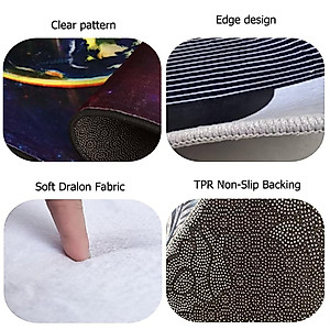 FUYEUN 5' X 7' Christmas Rug Merry Xmas Door Mat Non-Slip Indoor Outdoor Front Door Doormat Living Room Bedroom Entrance Rug Happy Xmas Home Festive Decoration