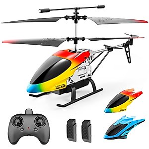DRONEEYE M5 Remote Control Helicopter for Kids,Altitude Hold 2.4GHz RC Aircraft with Gyro for Beginner Hobby Toys,30 Min Play,Indoor Flying with 3.5 Channel,LED Light,High,Low Speed