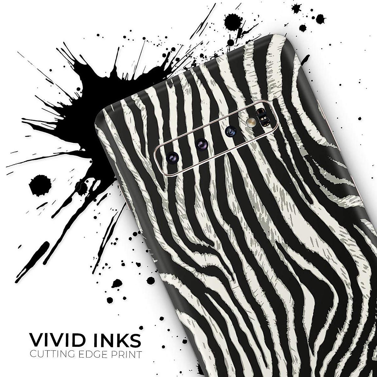 DesignSkinz Real Vector Zebra Print Protective Vinyl Decal Wrap Skin Cover Compatible with The Samsung Galaxy S20 (Screen Trim & Back Glass Skin)