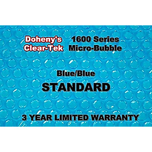 Doheny's Clear-Tek Micro-Bubble Solar Covers for In-Ground Swimming Pools | Increase Your Pools Solar Energy Absorption by Up to 25% (18' x 36', 3200 Ultimate Series Clear)
