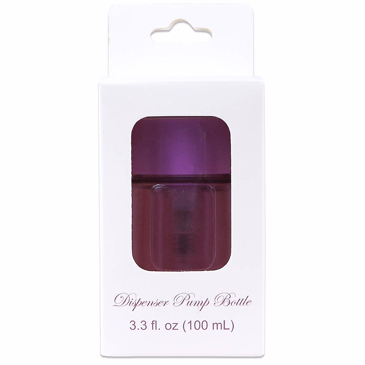 3oz Push Down Pump Dispenser Flip Top Cap Refillable Empty Bottle - Color: Purple - Lockable Travel Cosmetic Packaging Empty Bottle for Nail Polish Manicure