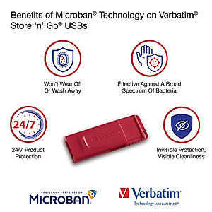 Verbatim 8GB Store 'n' Go USB Flash Drive - PC / Mac Compatible - Red