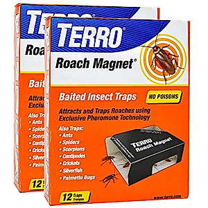 Terro T256 Roach Magnet Trap 12 Traps - 2 Pack (24 Traps)