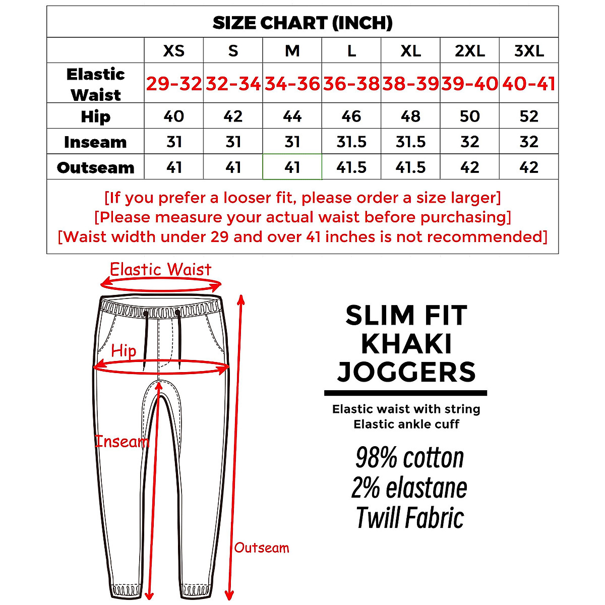 ITALYMORN Jogger Pants for Men Breathable Casual Pants (Dark Brown, XX-Large)