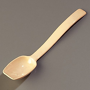 Carlisle FoodService Products Plastic Solid Spoon, 9 Inches, Beige