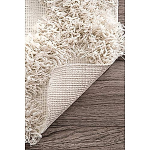 nuLOOM Francene Diamond Trellis Shag Area Rug, 5' x 8', Ivory