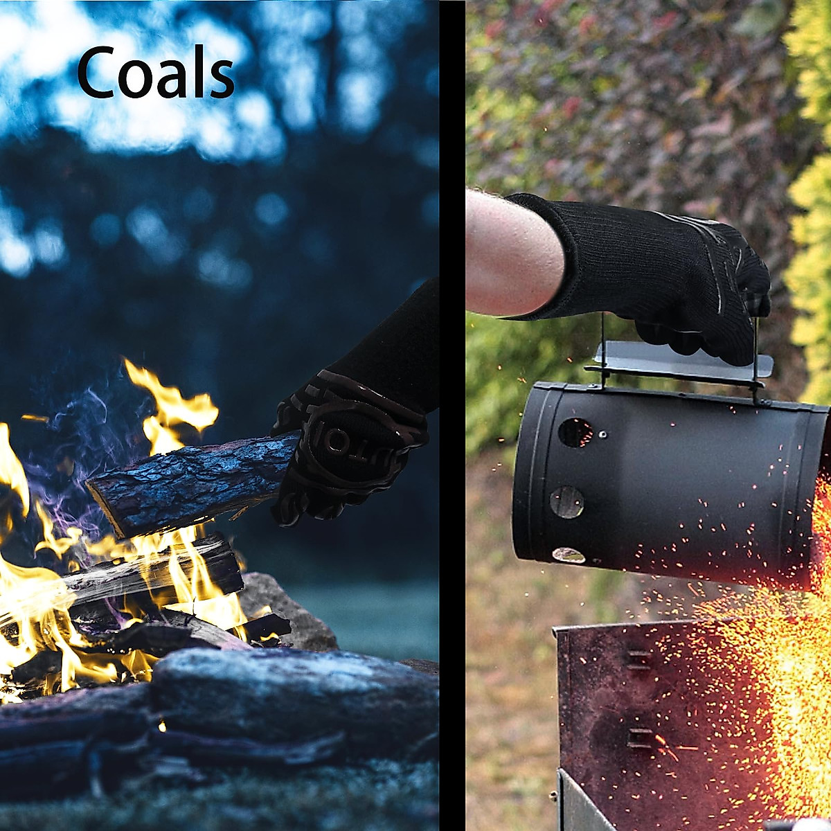 UTOI BBQ Grill Accessories Kit, 1472°F Heat Resistant BBQ Gloves Oven Mitts & Meat Shredder Claws & Silicone Sauce Basting Brush for Safe Grilling, Baking, Barbecue, Smoker & Outdoor Cooking