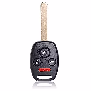 Key Fob Remote Replacement Fits for Honda Civic EX Si Hybrid 2006 2007 2008 2009 2010 2011 2012 2013 Acura Mdx 2007-2013 N5F-S0084A Keyless Entry 4 Buttons Remote Control 35111-SVA-306(Pack of 1)
