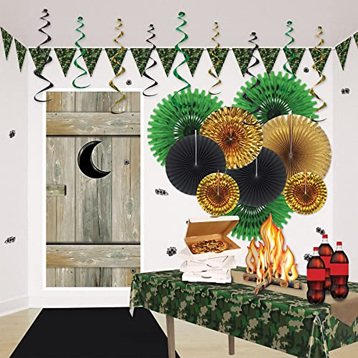 Beistle Camo Tablecover, 54" x 108", Multicolor