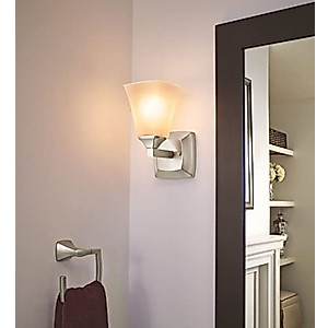 Moen Voss Collection Brushed Nickel Bathroom Hand Towel Ring, Wall Mounted Open Towel Ring, YB5186BN 11.61 x 2.83 x 6.81 inches