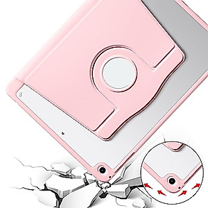 Tablet PC Case Clear Back Case Compatible with iPad Air 2/Air 1 for iPad 2018 2017 9.7" with Pen Holder, 360 Degree Swivel Stand Folio Flip Smart Tablet Cover Auto Sleep/Wake Tablet Case Tablet home (