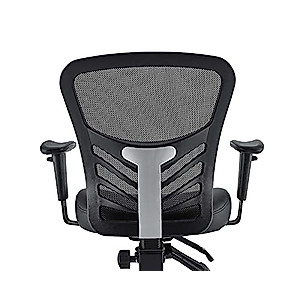Modway Articulate Mesh Office Chair with Fully Adjustable Vegan Leather Seat In Black
