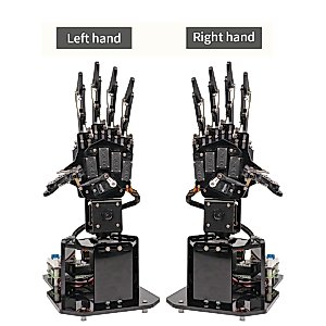HIWONDER uHandPi Raspberry Pi Robotic Hand AI Vision Bionic Mechanical Hand with Python Programming Powered by Raspberry Pi 4B 4GB (Left Hand)