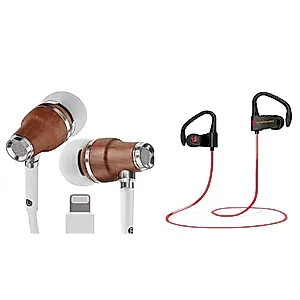 Symphonized on MFI Earbuds for iPhone + PWR Wireless Neckband Bluetooth Headphones Bundle