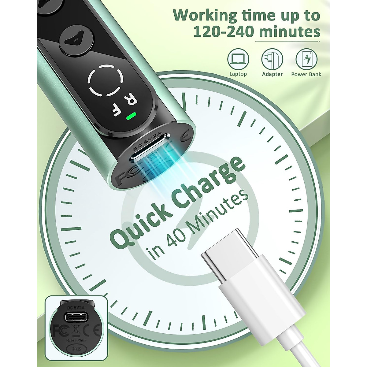 SENIGNOL Electric Cordless Nail Drill, 35000RPM Portable Nail Drill Machine for Gel Acrylic Nails, Rechargeable Nail File for Home Salon Manicure Pedicure and Polishing