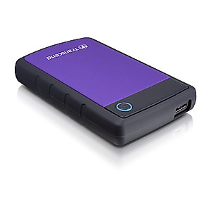 Transcend Storejet 2TB Portable USB 3.0 Hard Disk (TS2TSJ25H3P), Purple