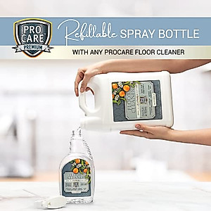 ProCare Citrus Floor Cleaner (Made in USA) | Tile, Stone, Laminate, Vinyl & Natural Wood Floor Cleaner for Mopping, Floor Cleaning Solution with Citrus Aroma - 32oz / 0.95L Spray Bottle