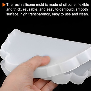 HARFINGTON Large Silicone Tray Mold 7.6"x5.7" Irregular Rectangle Resin Coaster Resin Mold Epoxy Resin Casting for Home Decoration Gift Desktop Decor