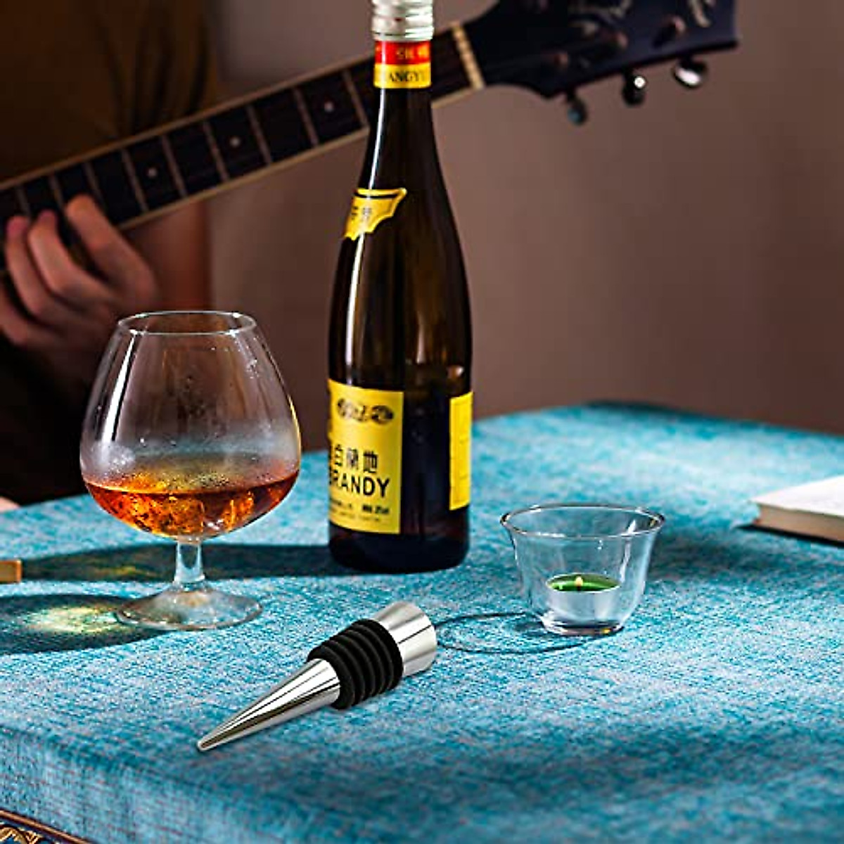 Stainless Steel Wine and Beverage Bottle Stoppers Ball Designed Wine Bottle Corks Tapered Storage Crafts Art DIY (20)