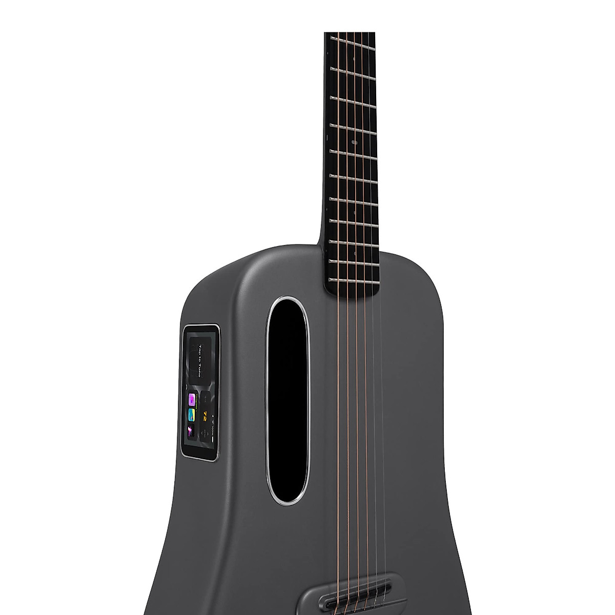 LAVA ME 3 38" Carbon Fiber Lightweight Guitar for Right Hand with Effects Acoustic Guitar Soft | Support Wi-Fi Bluetooth | with Space Bag, Bundle with HogoR Guitar Pick
