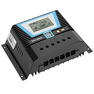 Walfront BSC6048 Solar Controller 12V/24V/36V/48V 60A Multifunctional Solar Controller Panel for Variety Batteries