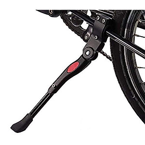 Adjustable Bike Kickstand Aluminum Alloy Bicycle Kick Stand Adult Center Mount Bicycle Kickstands Bike Side Support Bracket Non-Slip Rear Side Bike Kick Stand for 16’’-20’’ 24’’ Road Bike/BMX/MTB